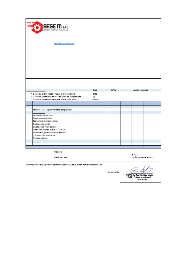 Cambio Retén Reductor Extrusor | PDF | Economias