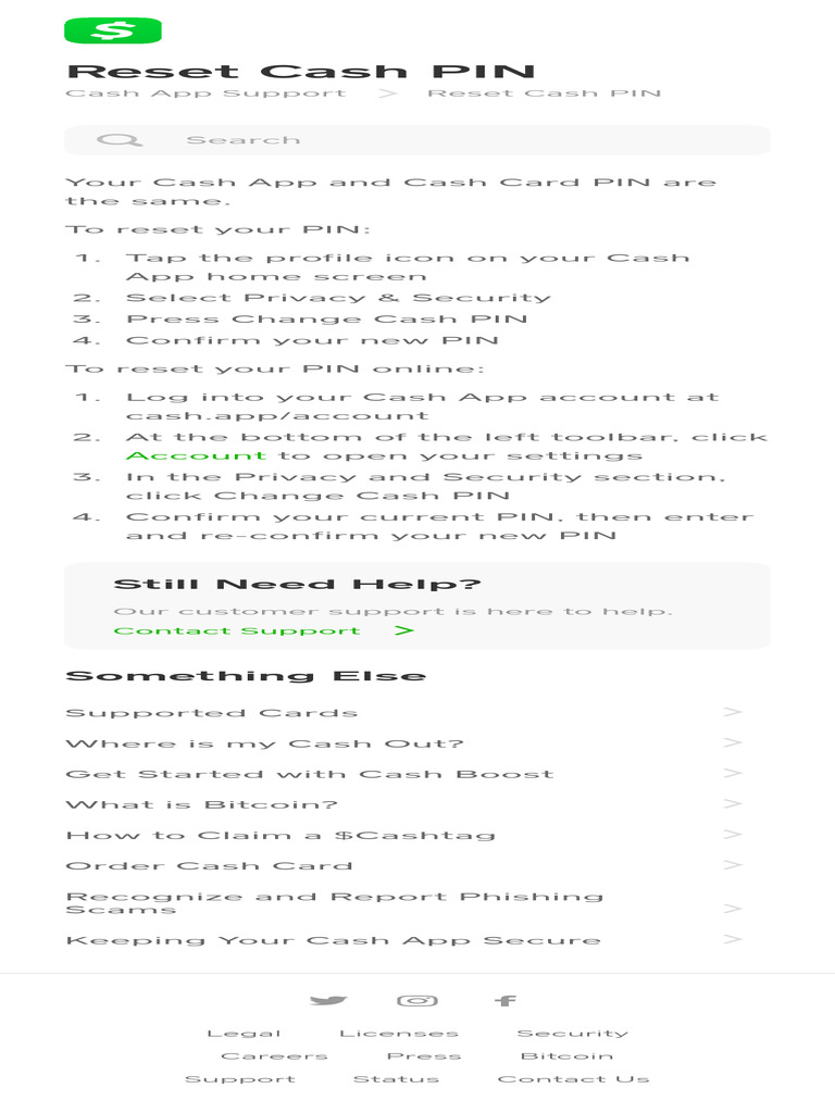 Reset Cash PIN | PDF | Finance & Money Management
