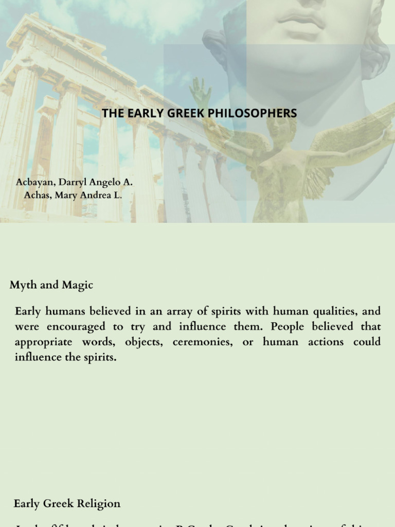 Chapter 2-The Early Greek Philosophers-1 | PDF