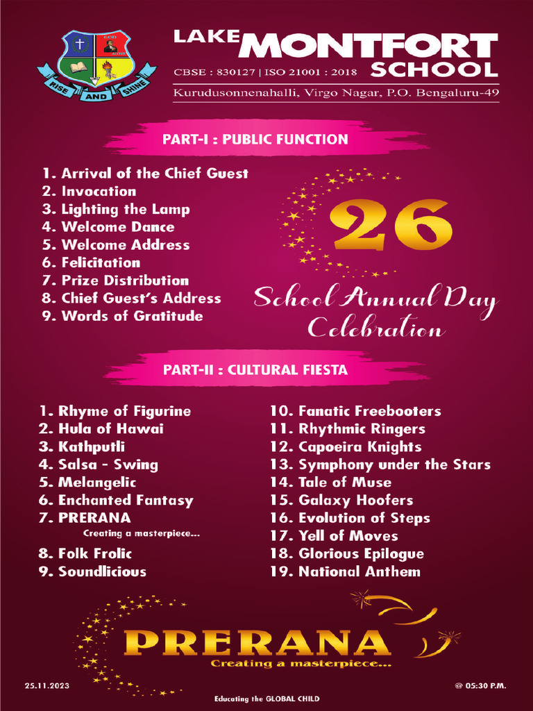 26 Annual Day Programme 2530 24-11-2023 | PDF