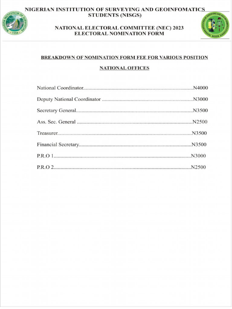 2023 Nisgs Nomination Form | PDF