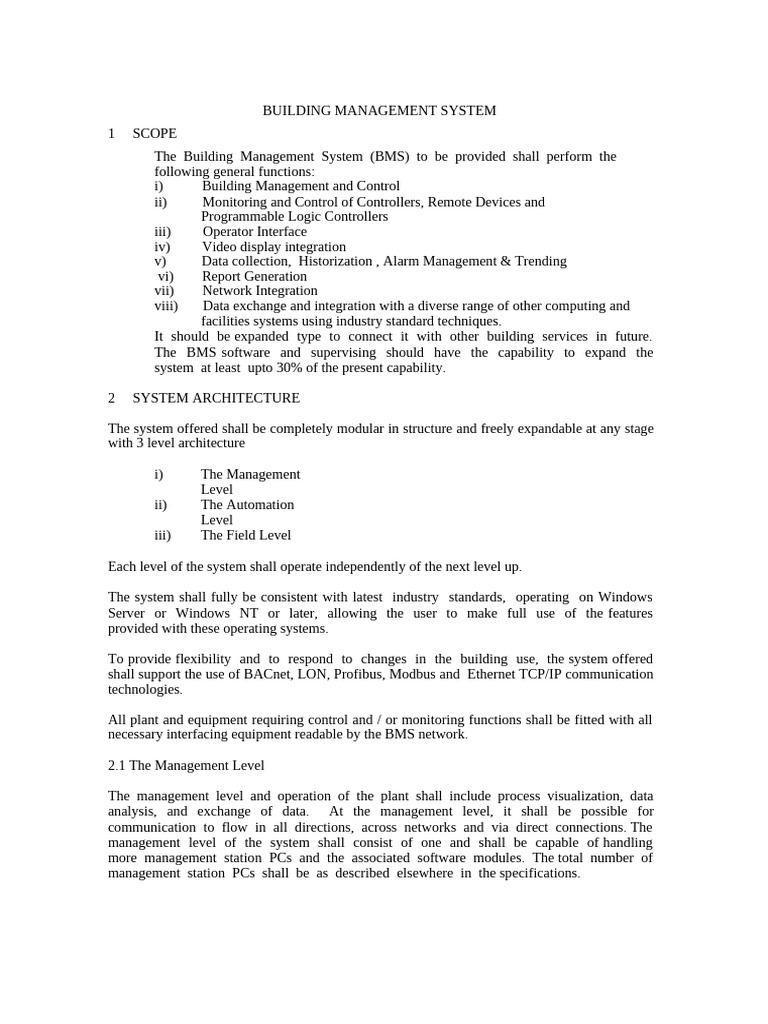 BMS System for Data Center Management | PDF | Valve | Pressure Measurement