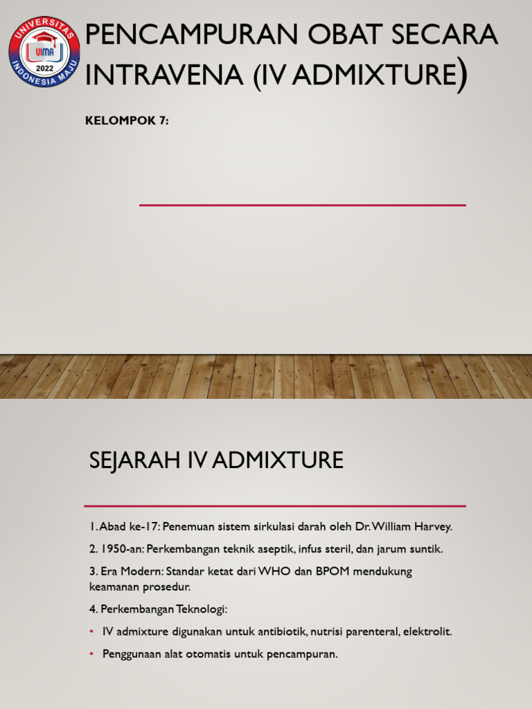 IV Admixture Presentation | PDF | Pengembangan Diri