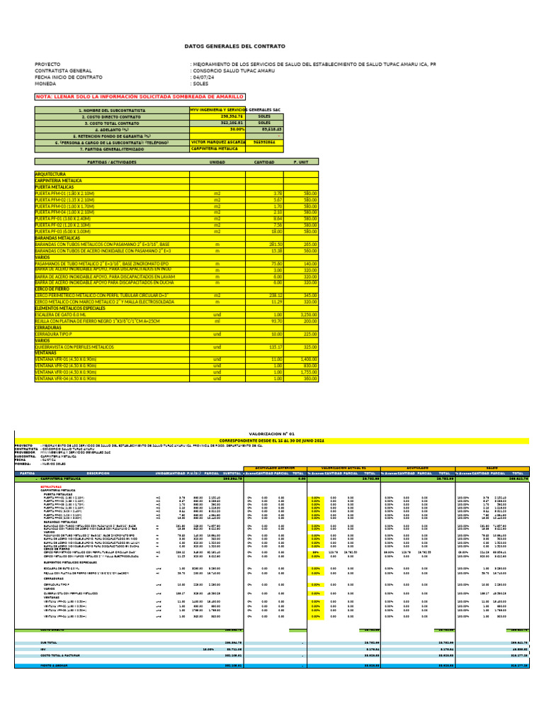 VAL.01 - MYVINGENIERIA SAC TUPAC AMARU - PISCO - 04.07.24 - Rev - 01 | PDF