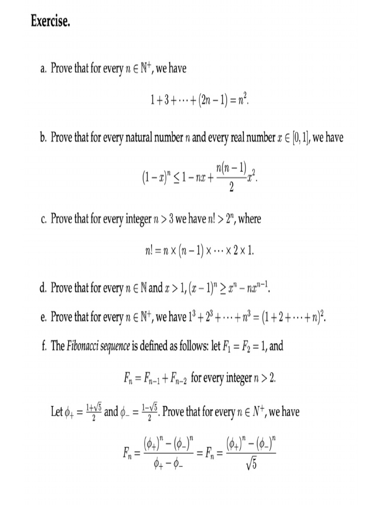 Induction Exercises-2 | PDF