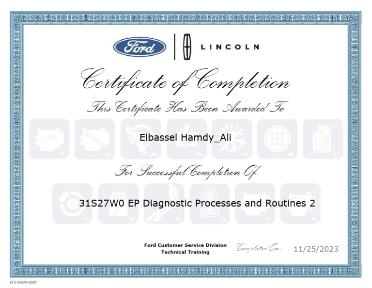 31s27w0 Ep Diagnostic Processes And Routines 2 Elbassel Hamdy Ali Cert