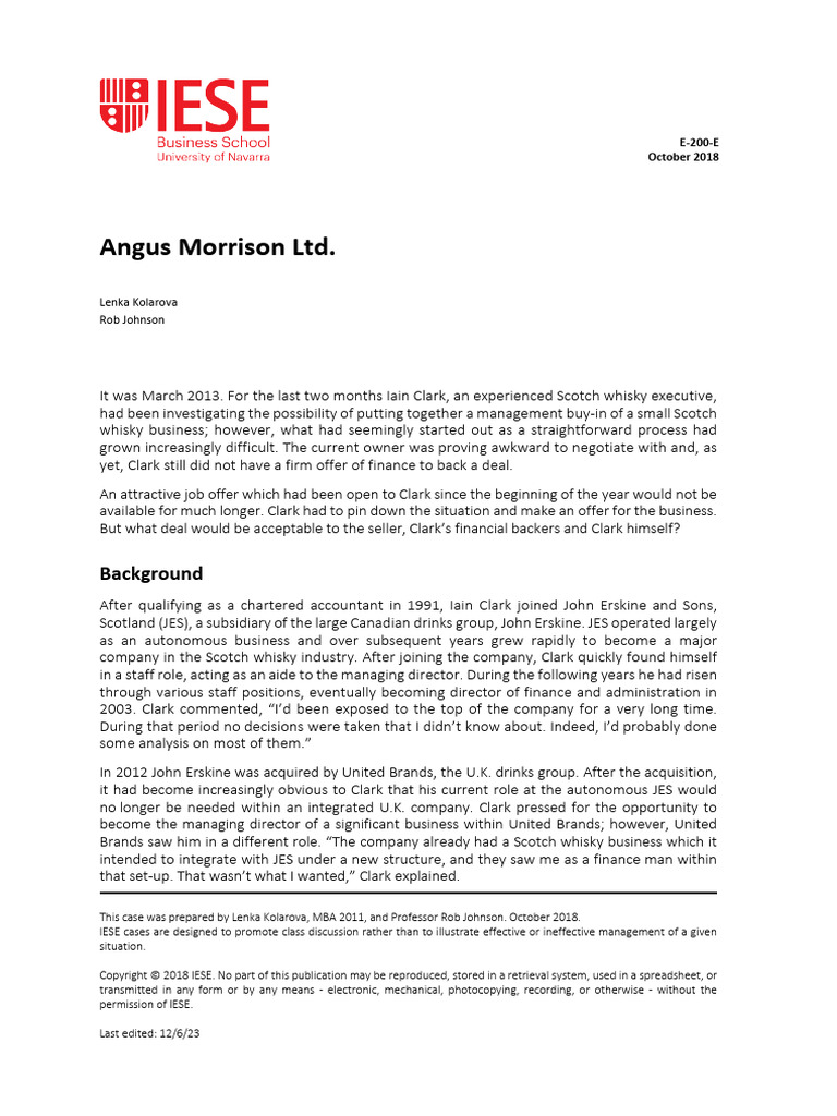 10 Angus Morrison LTD | PDF | Stocks | Whisky