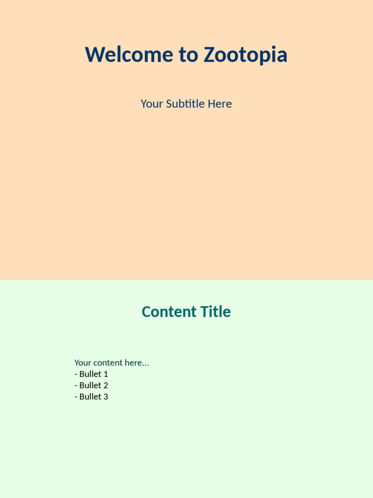 Zootopia Presentation Template | PDF