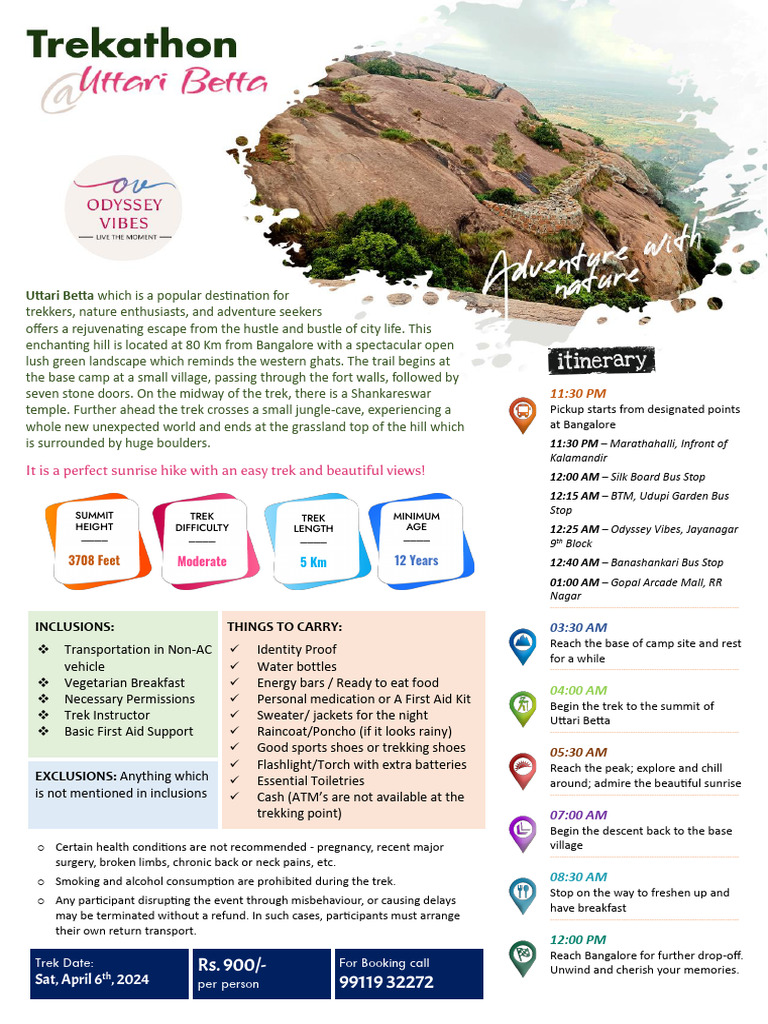Trekathon Uttari Betta April 6 2024 | PDF