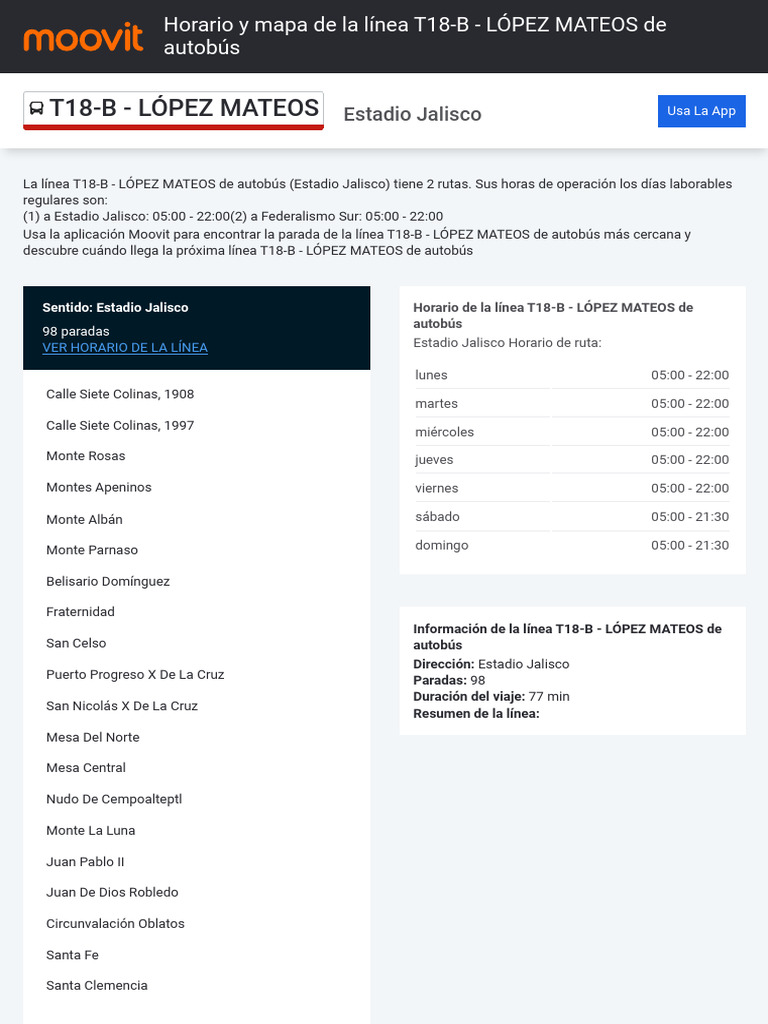 T18-B - López Mateos: Estadio Jalisco | PDF