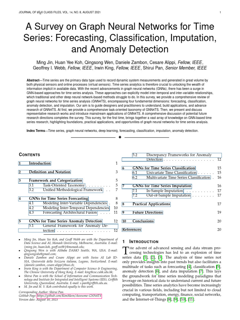 A Survey On Graph Neural Networks For Time Series: Forecasting, Classification, Imputation, and ...