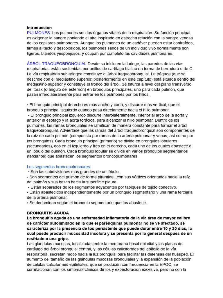 Causas y síntomas de bronquitis aguda | PDF | Enfermedad pulmonar ...