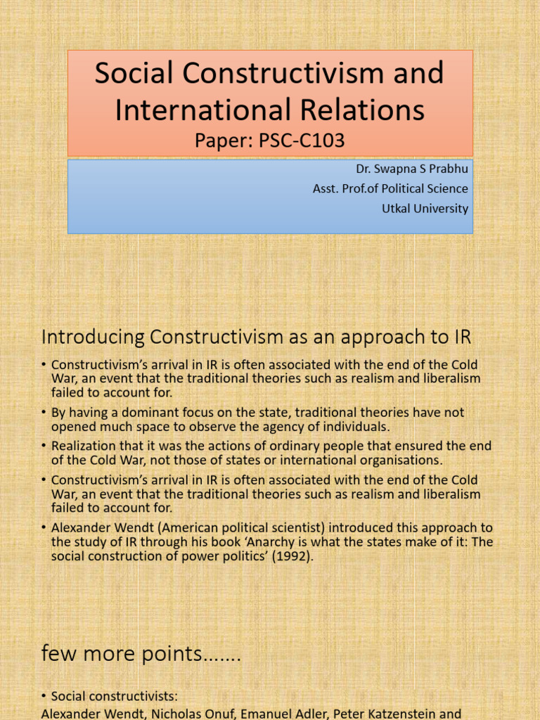 Social Constructivism and | PDF | Political Science | Liberal Arts ...