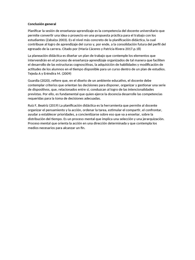 Conclusión General | PDF | Crecimiento personal y profesional | Arte