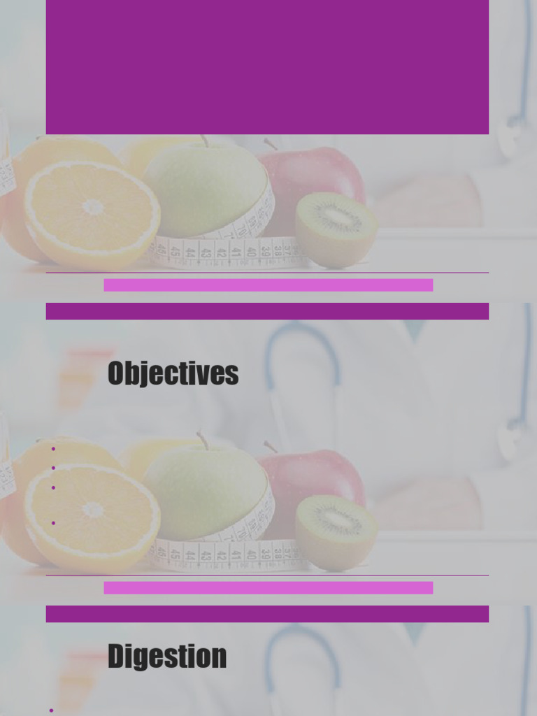 Digestion Absorption and Metabolism | PDF | Digestion | Stomach