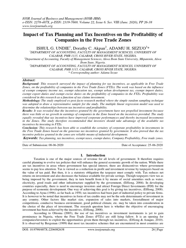 Impact of Tax Planning and Tax Incentive | PDF | Taxes | Capital Structure