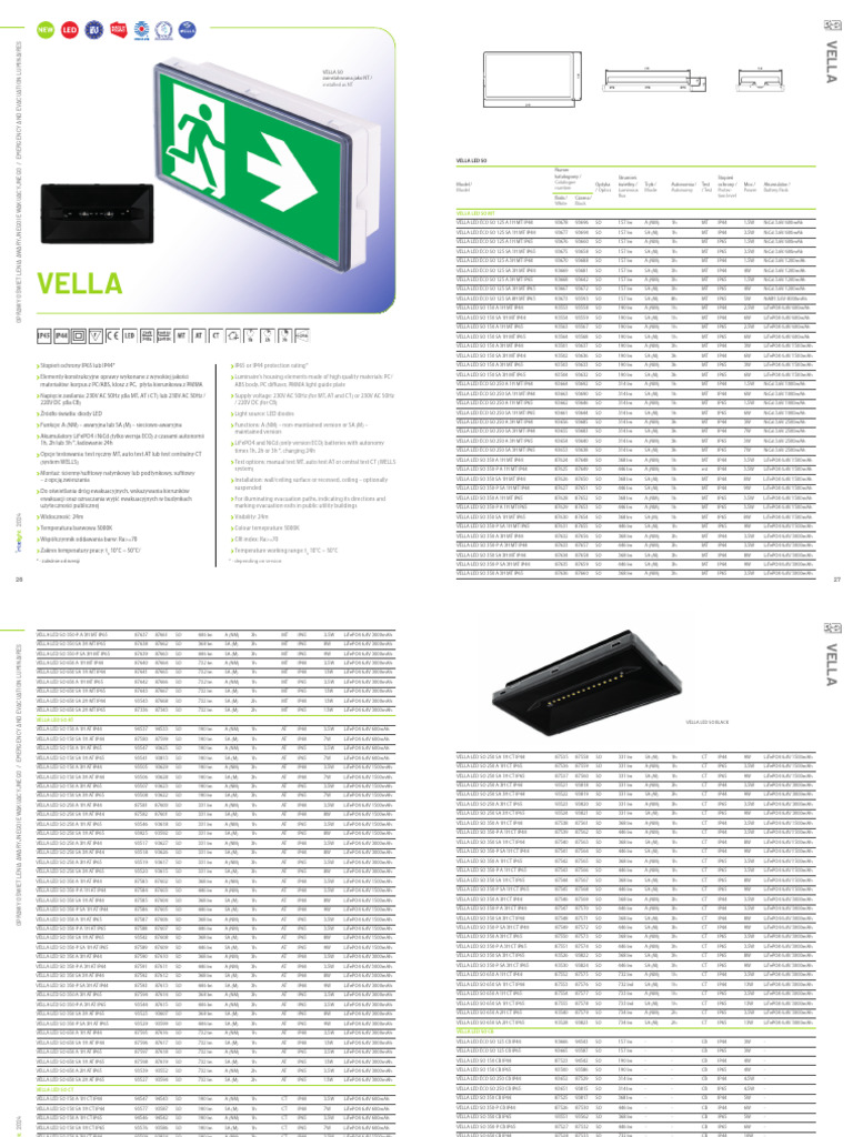 Karta Katalogowa Intelight Vella | PDF | Optics | Electrical Components