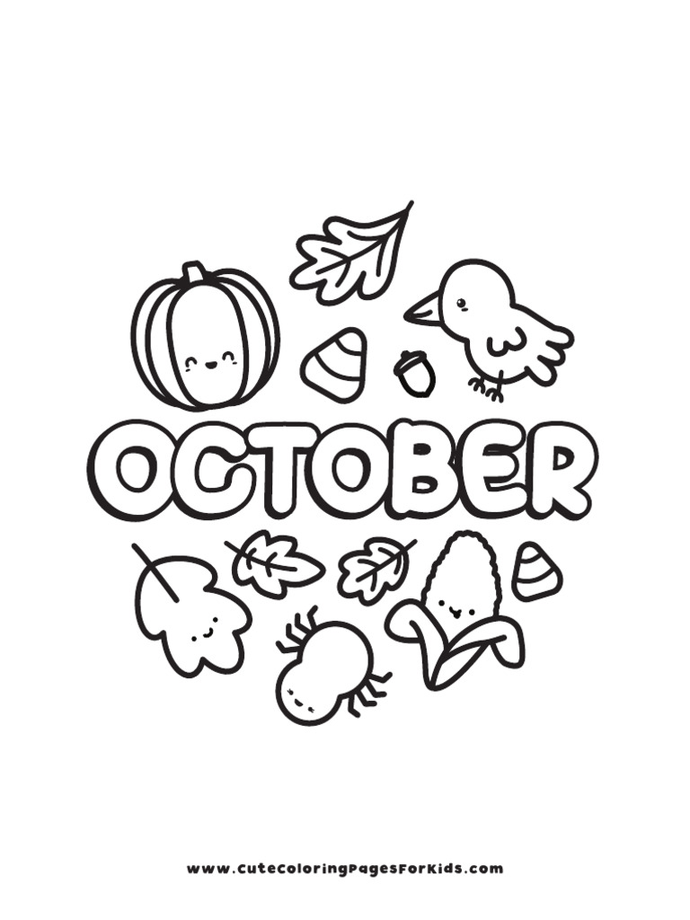 October Coloring Pages Printable | PDF