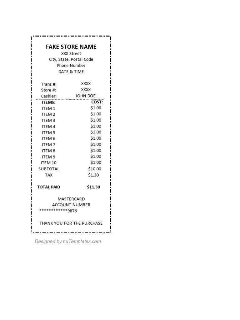 Rolex Receipt Template PDF | PDF