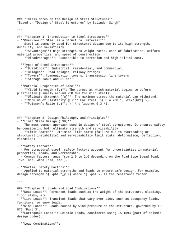Design Of Steel Structure Pdf Bending Strength Of Materials