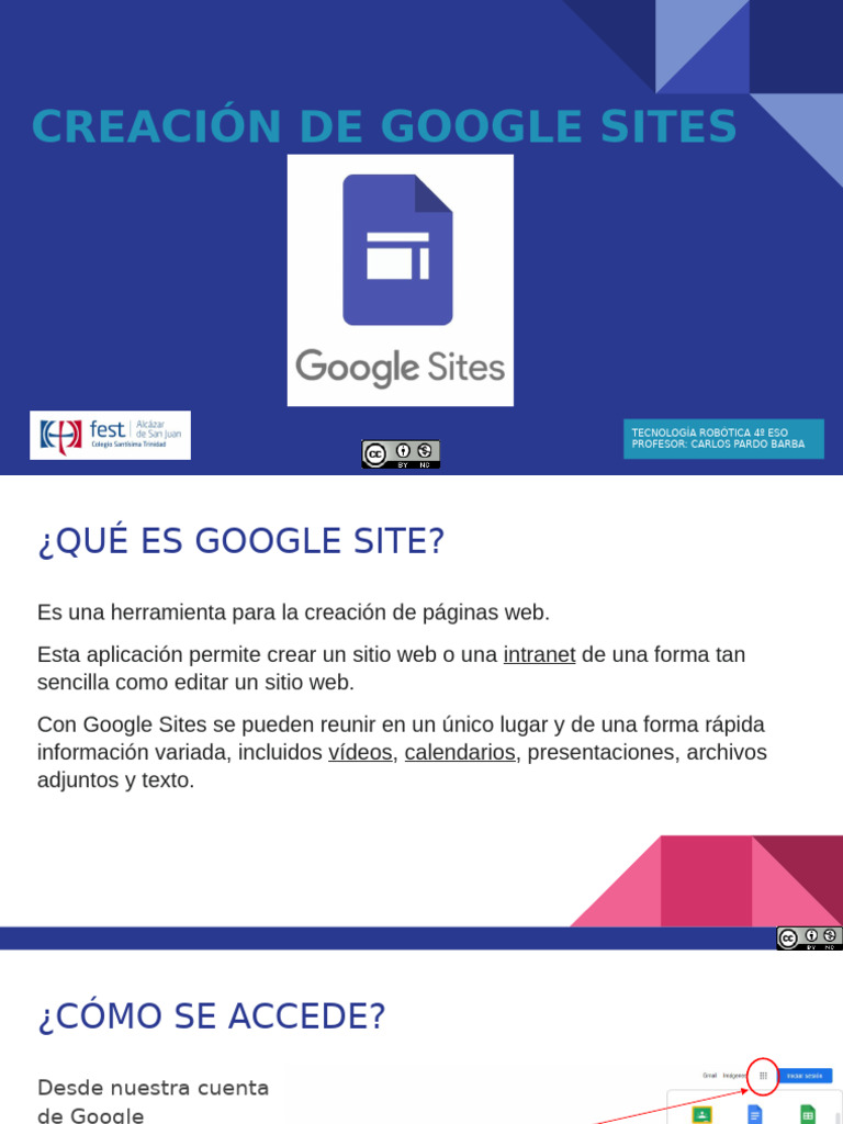 Creación de Google Sites | PDF | Red mundial | Internet y web