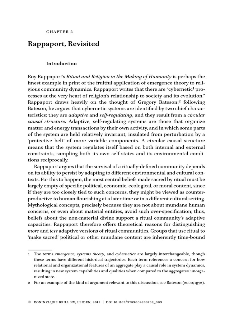 Rappaport Revisited | PDF | Rituals