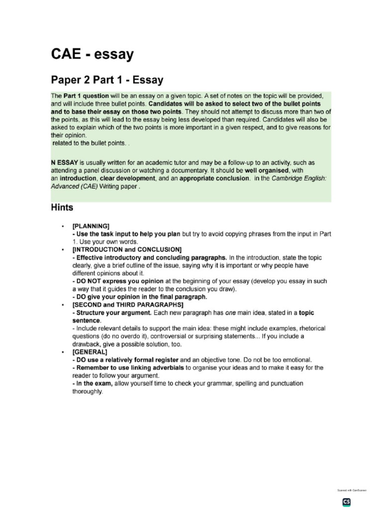CAE Writing - Docx-1 | PDF