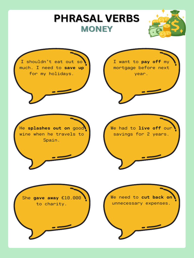 Phrasal Verbs - Money | PDF