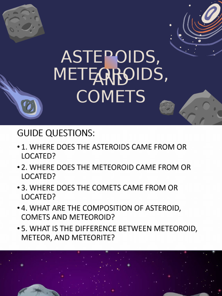 Asteroids, Meteoroids, and Comets Educational Video in Hand Drawn Style ...