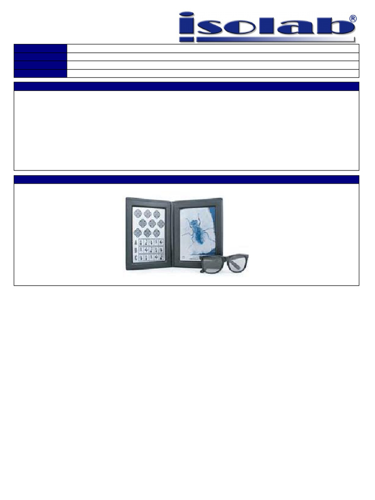 Ficha Tecnica SO 001 Test Mosca | PDF | Lentes | Imagen