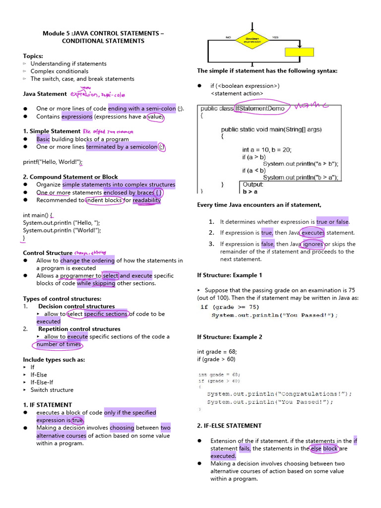 Oopr Midterm Reviewer | PDF | Control Flow | Class (Computer Programming)