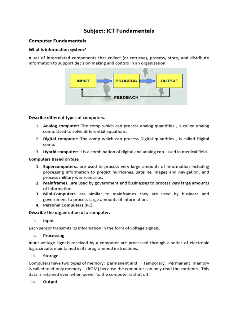 ICT - Final Manual | PDF | Computer Network | Computer Data Storage ICT - Final Manual | PDF | Computer Network | Computer Data Storage