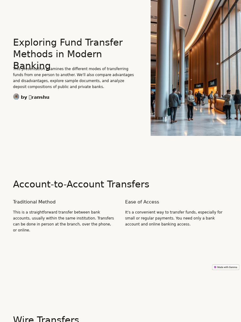 Exploring Fund Transfer Methods in Modern Banking | PDF | Wire Transfer ...
