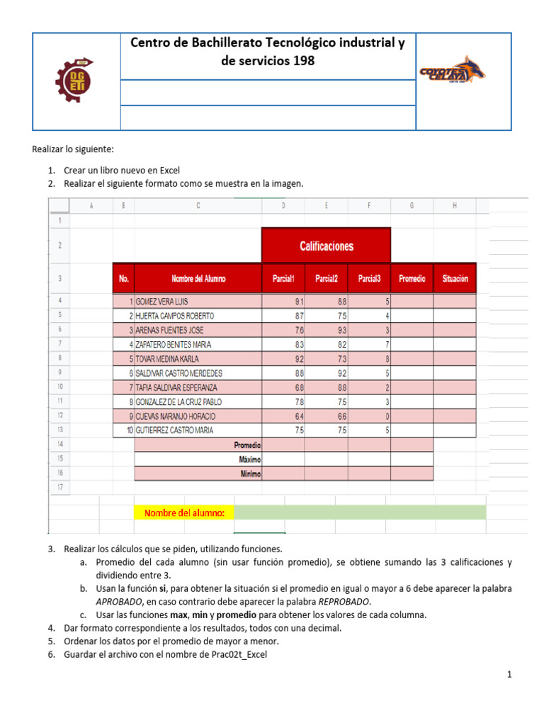 Practica 2 - Excel-Formulas | PDF