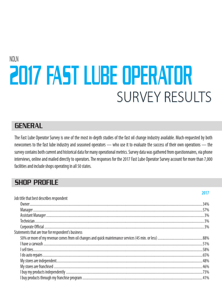 2017 NOLN Operator Survey | PDF | Salary | Wage