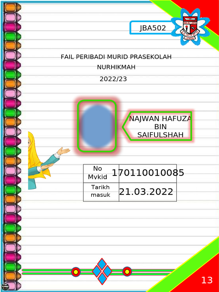 COVER FAIL PERIBADI MURID NEW | PDF