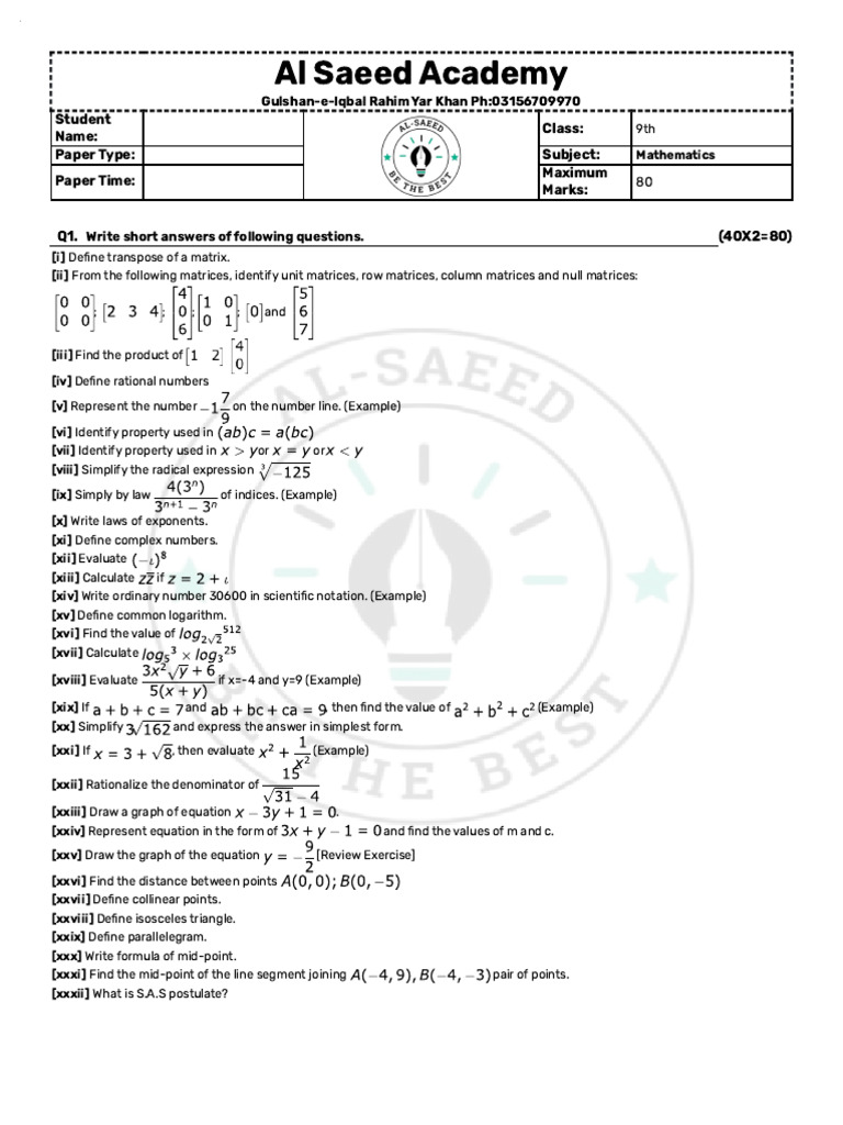 Custom Paper | PDF | Matrix (Mathematics) | Triangle