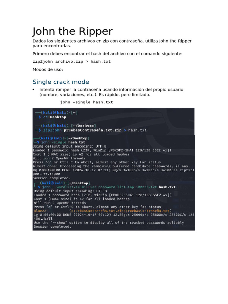 Actividad 3. John Ripper | PDF | Contraseña | Informática