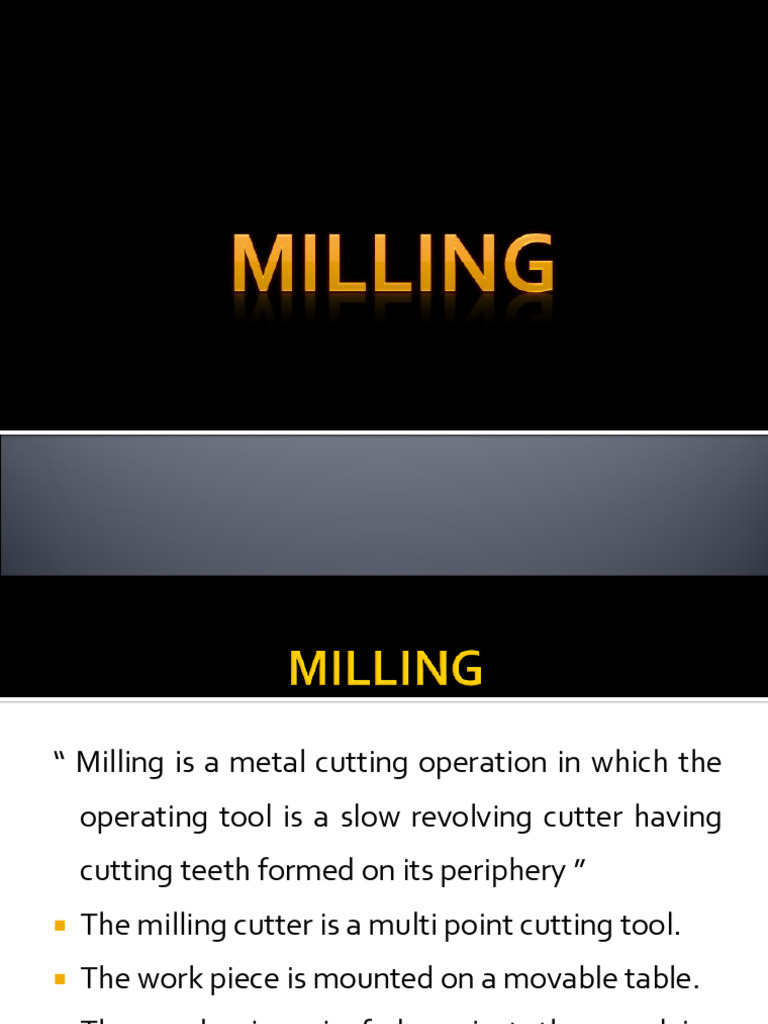 Milling | PDF