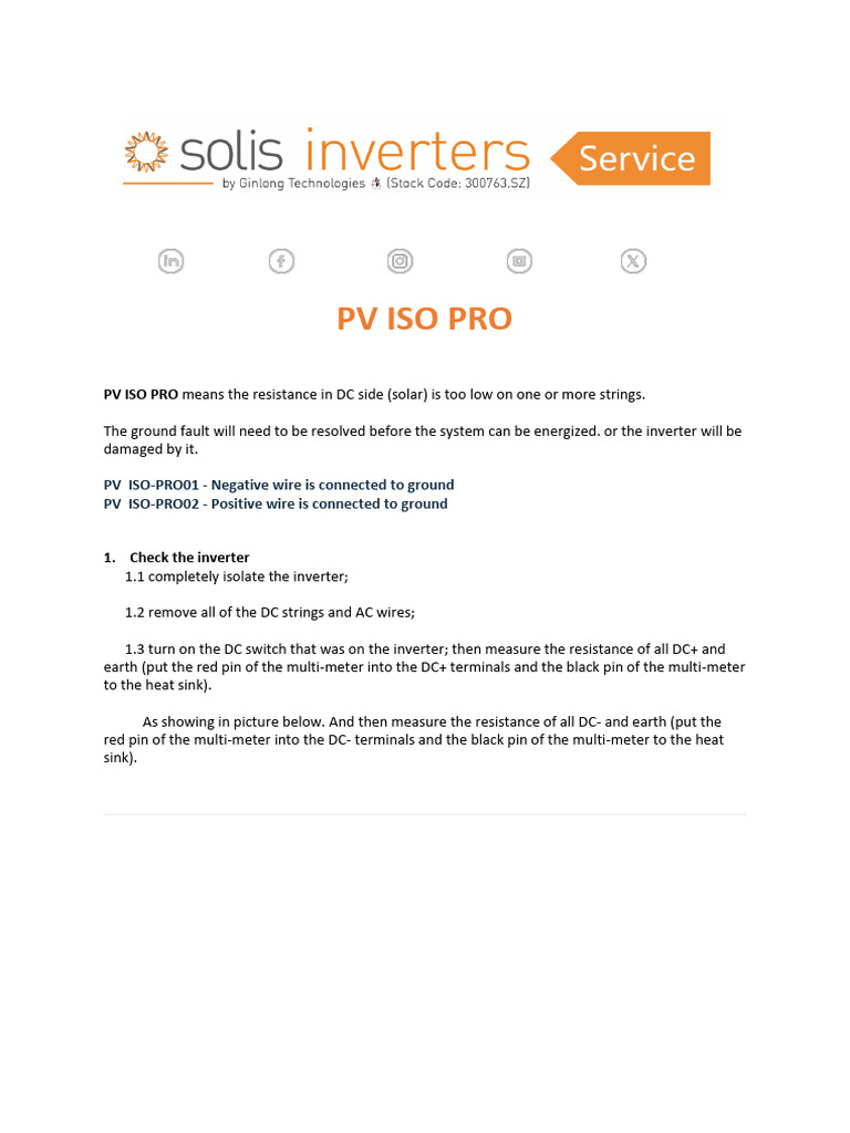 Alarma Aislamiento Solis Inverter | PDF | Manufactured Goods ...