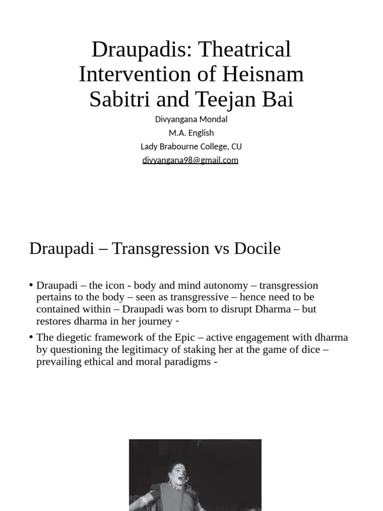 Draupadis Divyangana Mondal RKM 2024 | PDF | Religion & Spirituality