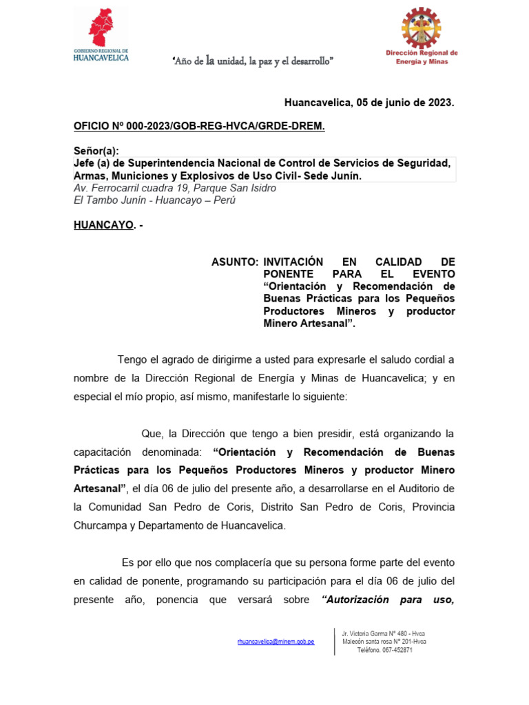 Oficio de Peticion | PDF