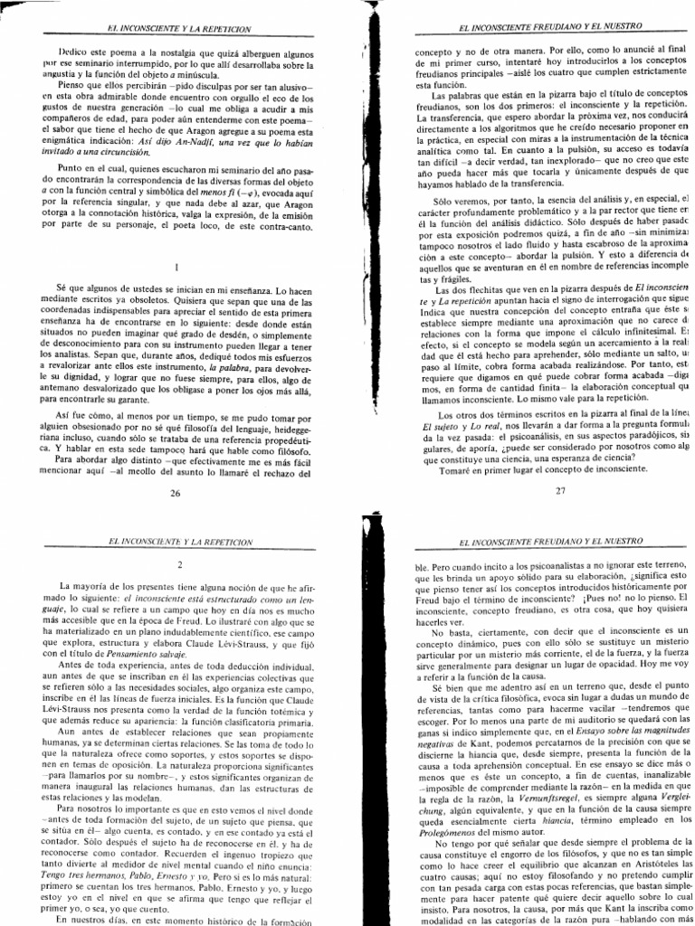 Seminario 11 Los Cuatro Conceptos Fundam | PDF