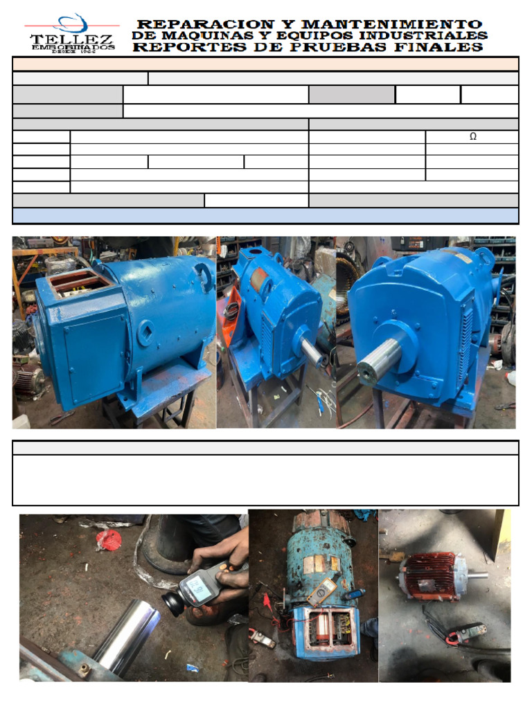 Rep - Sal.0509 #1 Motor G.E 150 HP 1750-2000 RPM | PDF | Corriente eléctrica | Física Aplicada e ...
