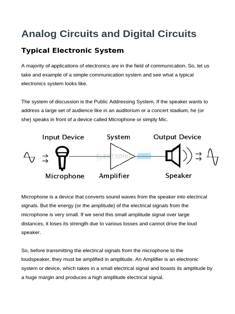 Analog Circuits and Digital Circuits | PDF | Logic Gate | Electronic Circuits