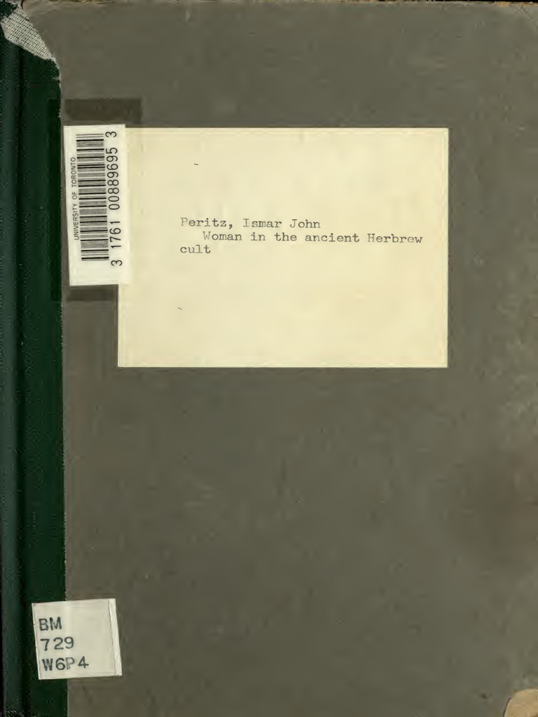 Ismar John Peritz, Woman in The Ancient Herbrew | PDF | Synagogue ...
