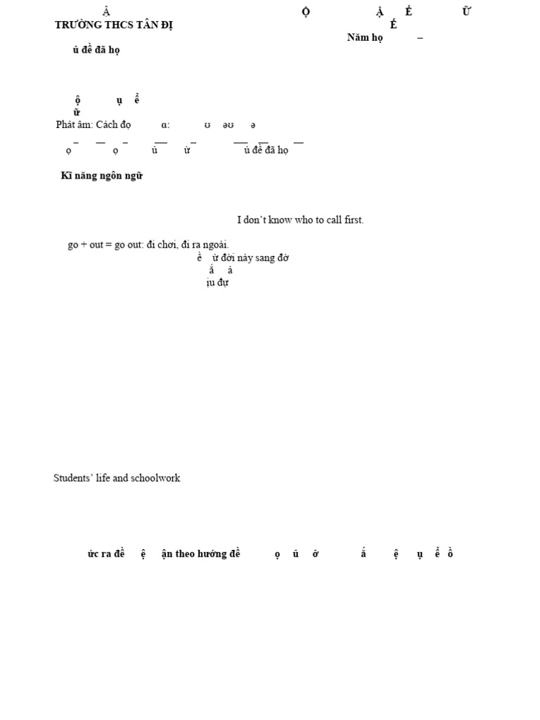 ANH 9- ND ôn tập GKI- 24-25 | PDF