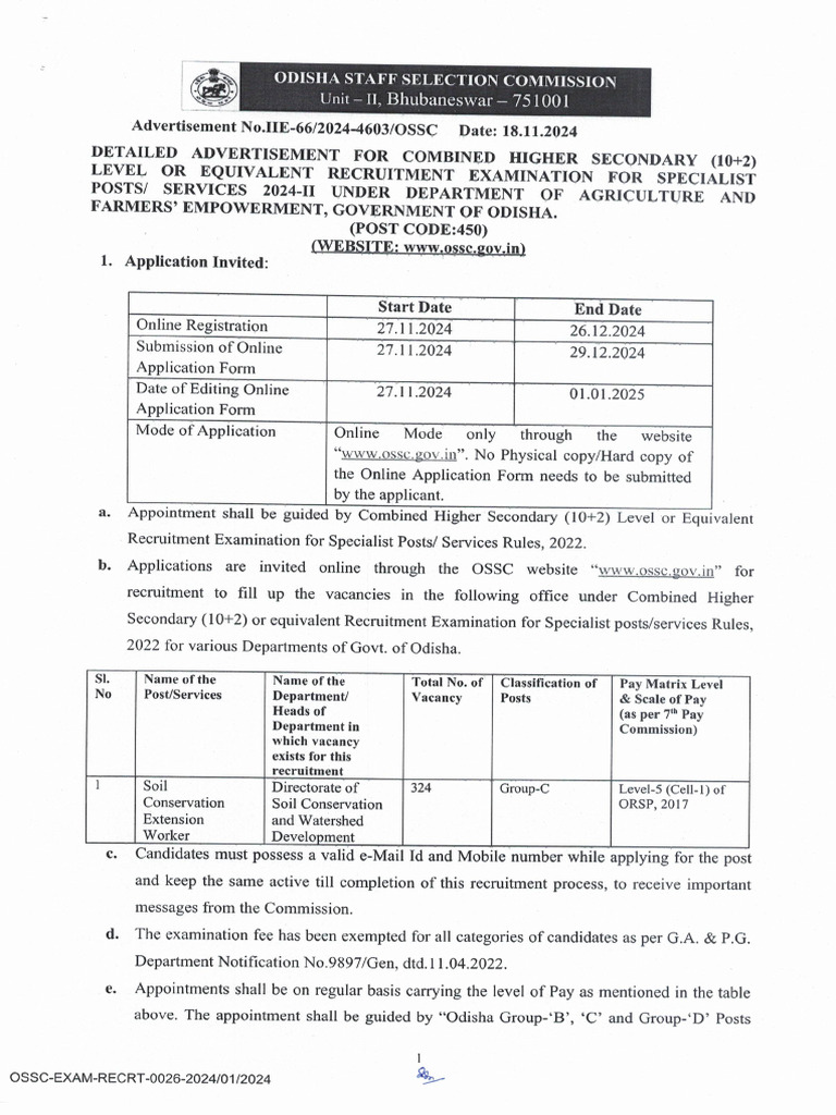 Advt For Combined 10+2 | PDF