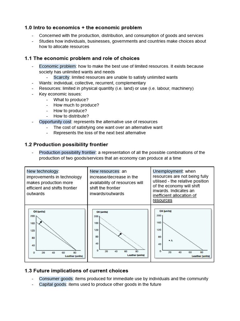 Notes On (Economics, Consumers & Business, Markets & Labour Markets ...