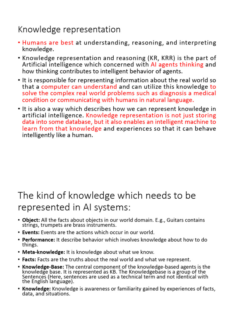 Unit 3-KR | PDF | Ontology (Information Science) | Knowledge ...